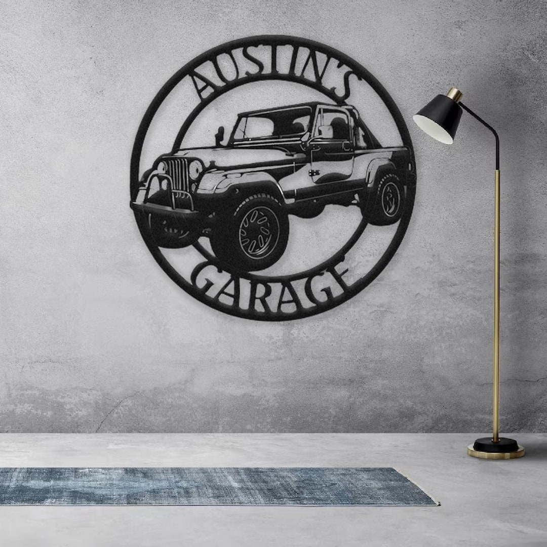 1982 Jeep CJ8 Scrambler Sign, Garage Sign, Car Sign, Jeep Sign, Jeep ...