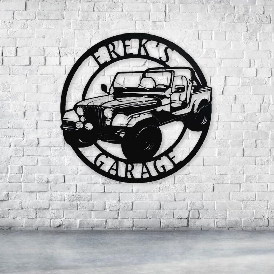 1982 Jeep CJ7 Sign, Garage Sign, Car Sign, Jeep Sign, Jeep Accessories ...