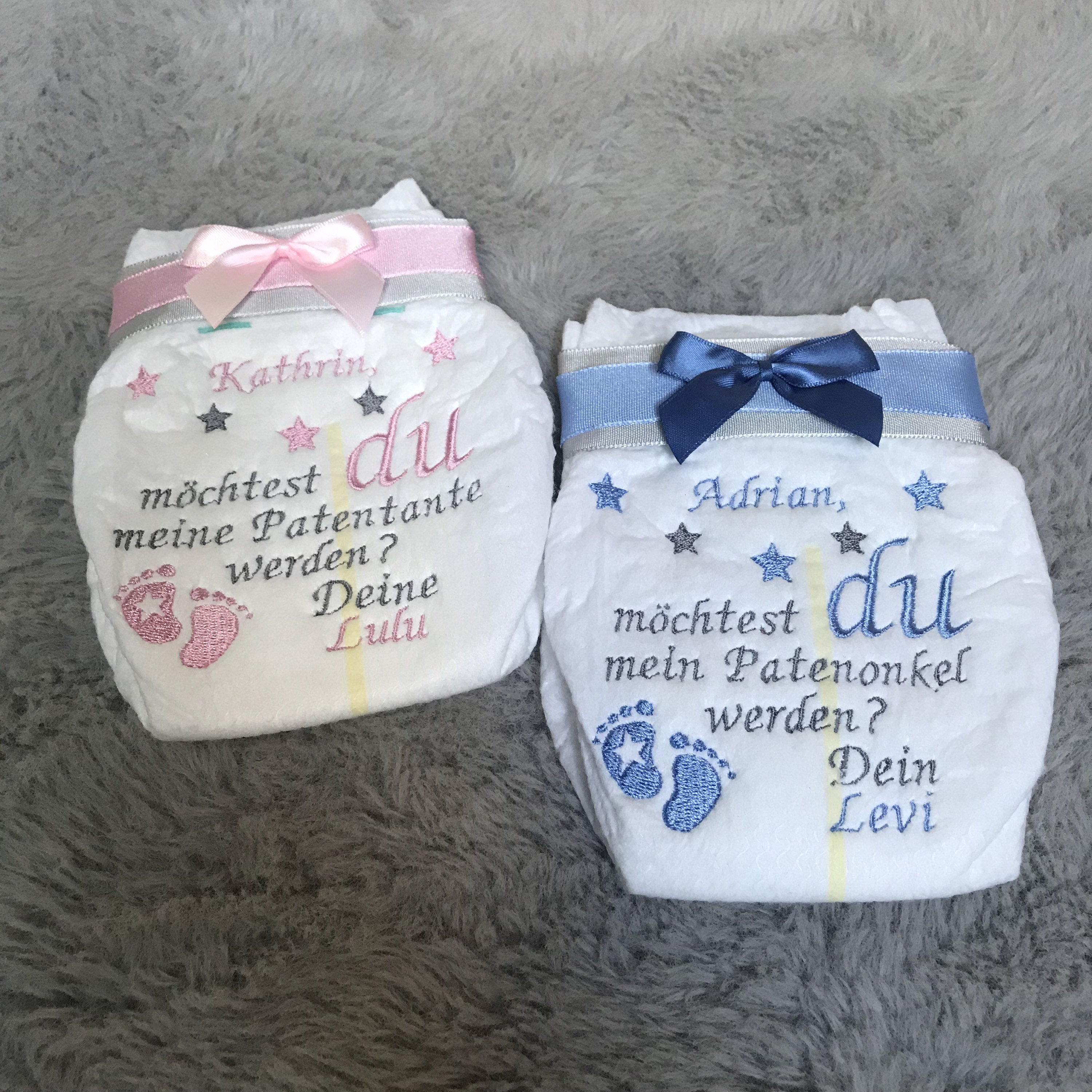 Bestickte Windel Möchtest du mein Patenonkel/Patentante werden ? - Etsy.de