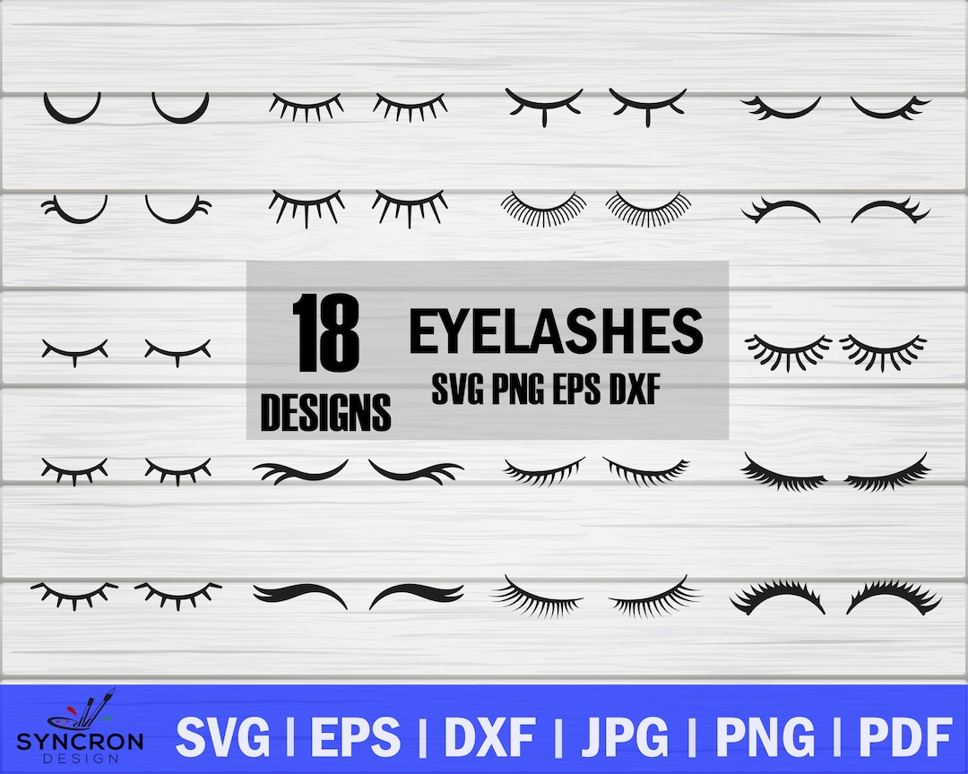 Eye Lashes Cuttable Design Eyelashes SVG Lashes SVG - Etsy