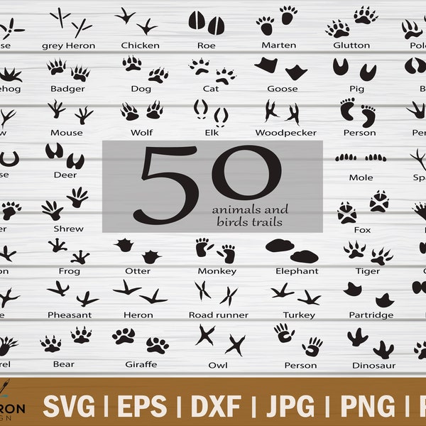Animal Tracks Svg - Etsy