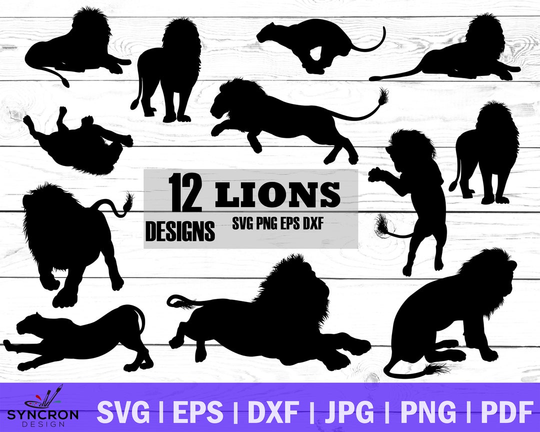 Lion SVG, Lion Svg Designs, Lion Head Svg, Wild Animal Svg, Lion Svg ...