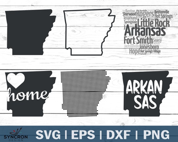 Arkansas State SVG Bundle Arkansas Outline SVG Cut Files - Etsy