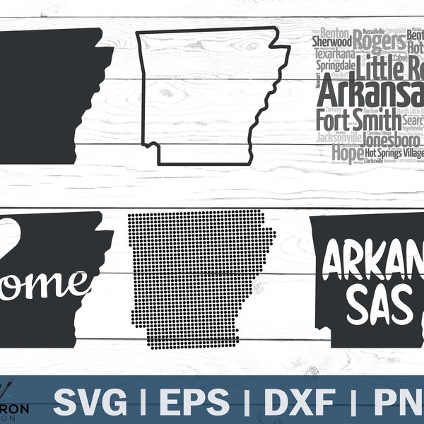 Arkansas Outline Map - Etsy