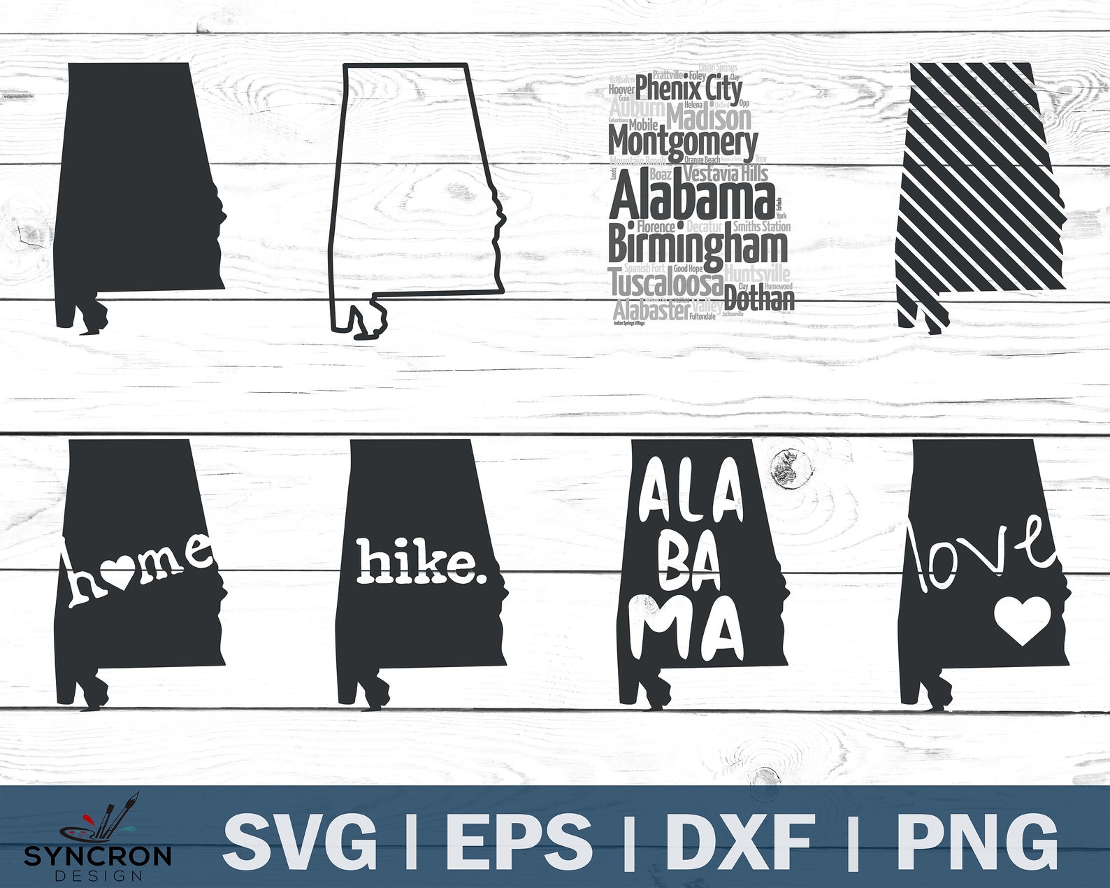 Alabama State SVG Bundle Alabama Outline SVG Cut Files | Etsy