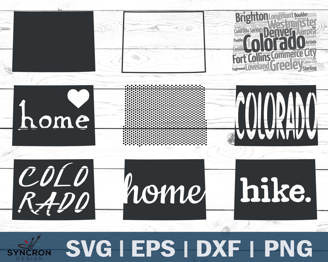 Colorado State SVG Colorado Outline SVG Cut Files DXF Files Commercial ...
