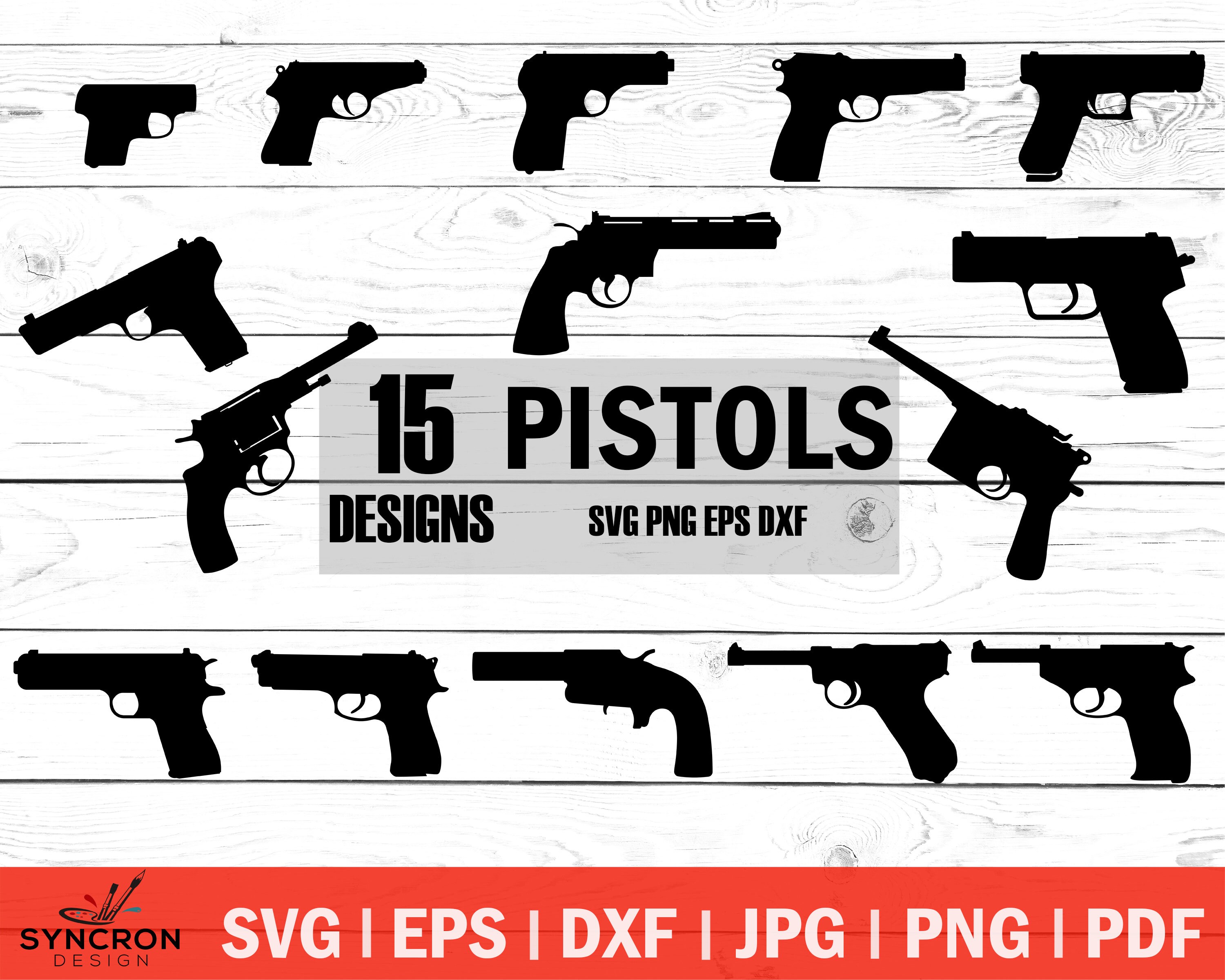 Pistol Svg, Weapon Svg, Gun Svg, Revolver Svg, Gun Files for Cricut ...