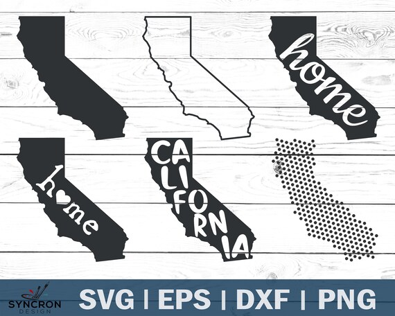 California State SVG Bundle California Outline SVG Cut - Etsy