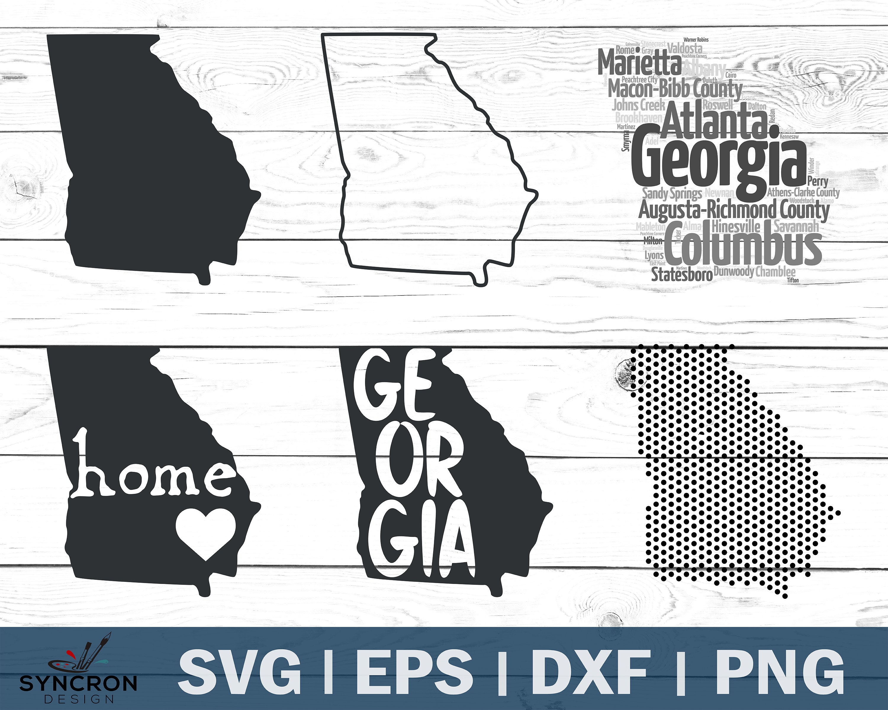 Georgia State SVG / Georgia Outline SVG / Cut Files / DXF - Etsy México
