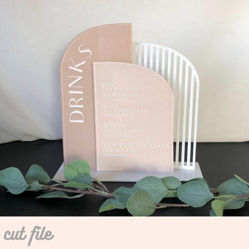 Acrylic Bar Sign Arch Wedding Bar Sign Layered Acrylic - Etsy