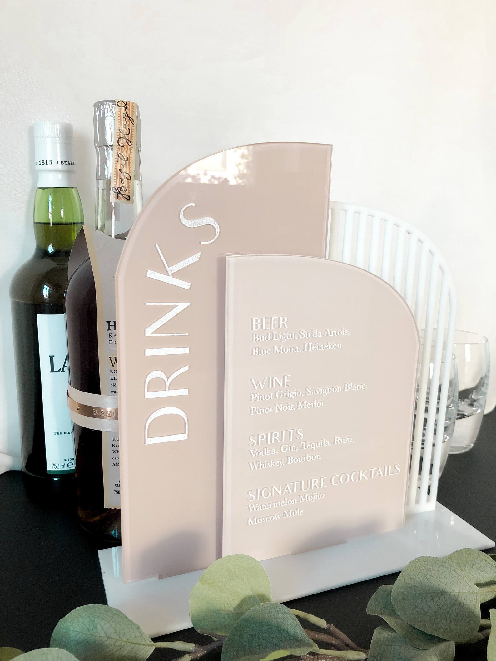 Acrylic Bar Sign Arch Wedding Bar Sign Layered Acrylic - Etsy