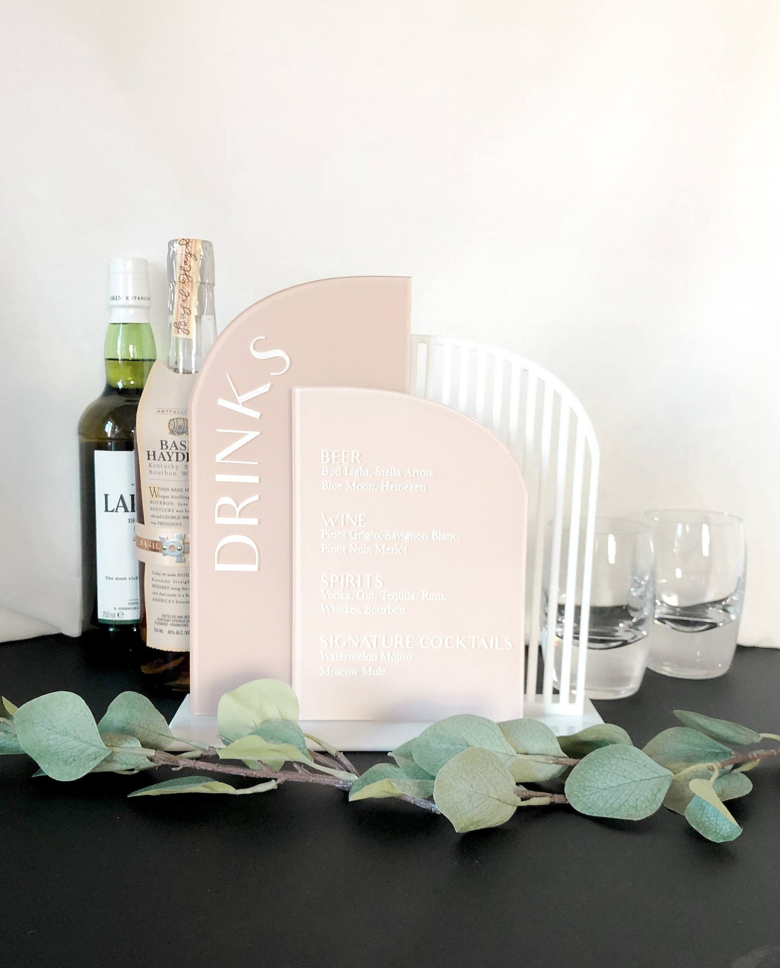 Acrylic Bar Sign Arch Wedding Bar Sign Layered Acrylic - Etsy