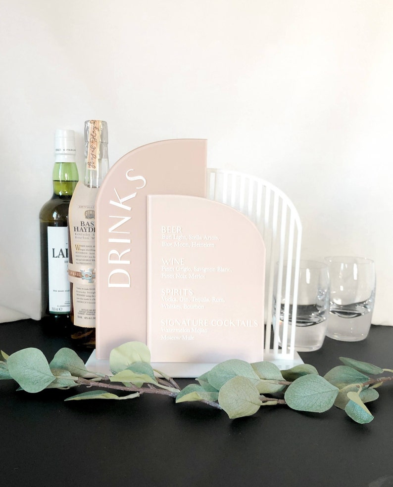 Acrylic Bar Sign Arch Wedding Bar Sign Layered Acrylic - Etsy