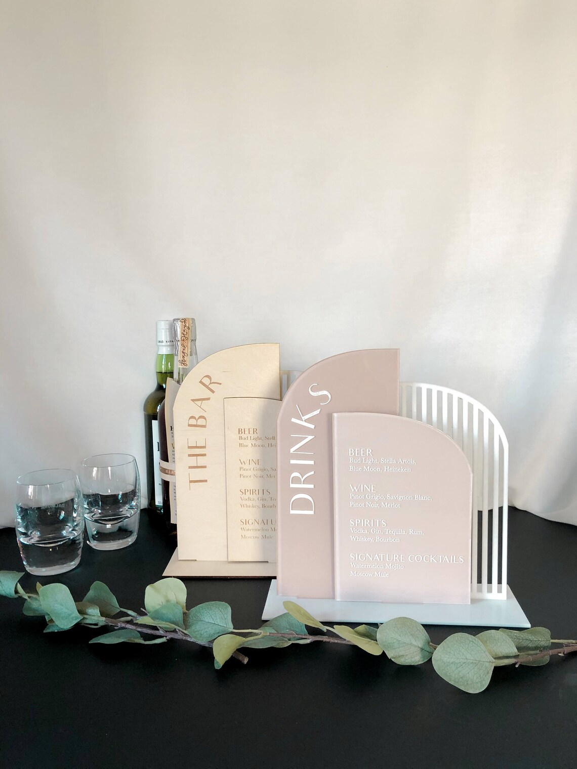 Acrylic Bar Sign Arch Wedding Bar Sign Layered Acrylic - Etsy