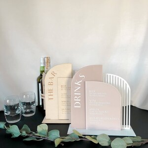 Acrylic Bar Sign Arch Wedding Bar Sign Layered Acrylic - Etsy