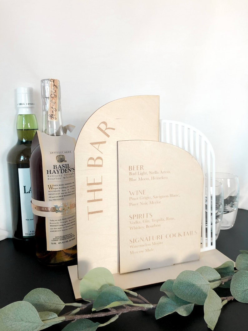 Acrylic Bar Sign Arch Wedding Bar Sign Layered Acrylic - Etsy