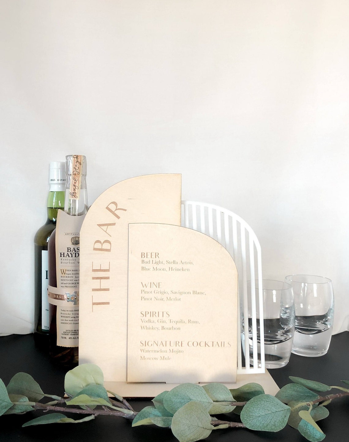 Acrylic Bar Sign Arch Wedding Bar Sign Layered Acrylic - Etsy