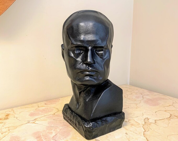 Benito Mussolini Statue, Mussolini Sculpture, Il Duce Bust, 7.25, WW2 ...