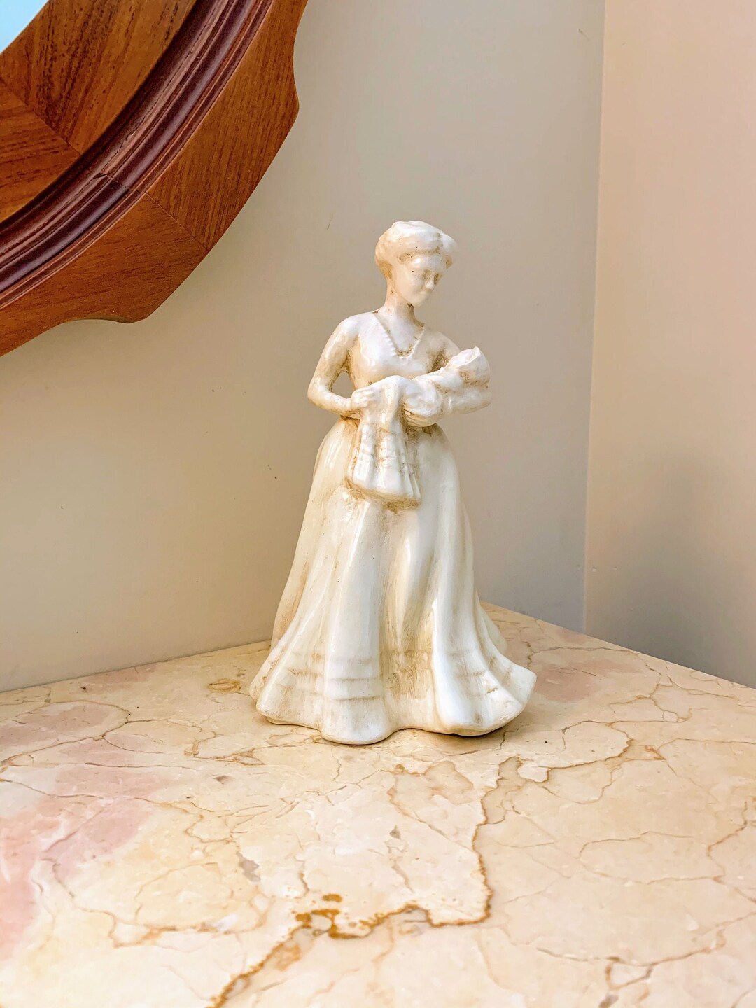 Mother & Child Statue, Christening Day Statuette, Baptism Day Figurine ...