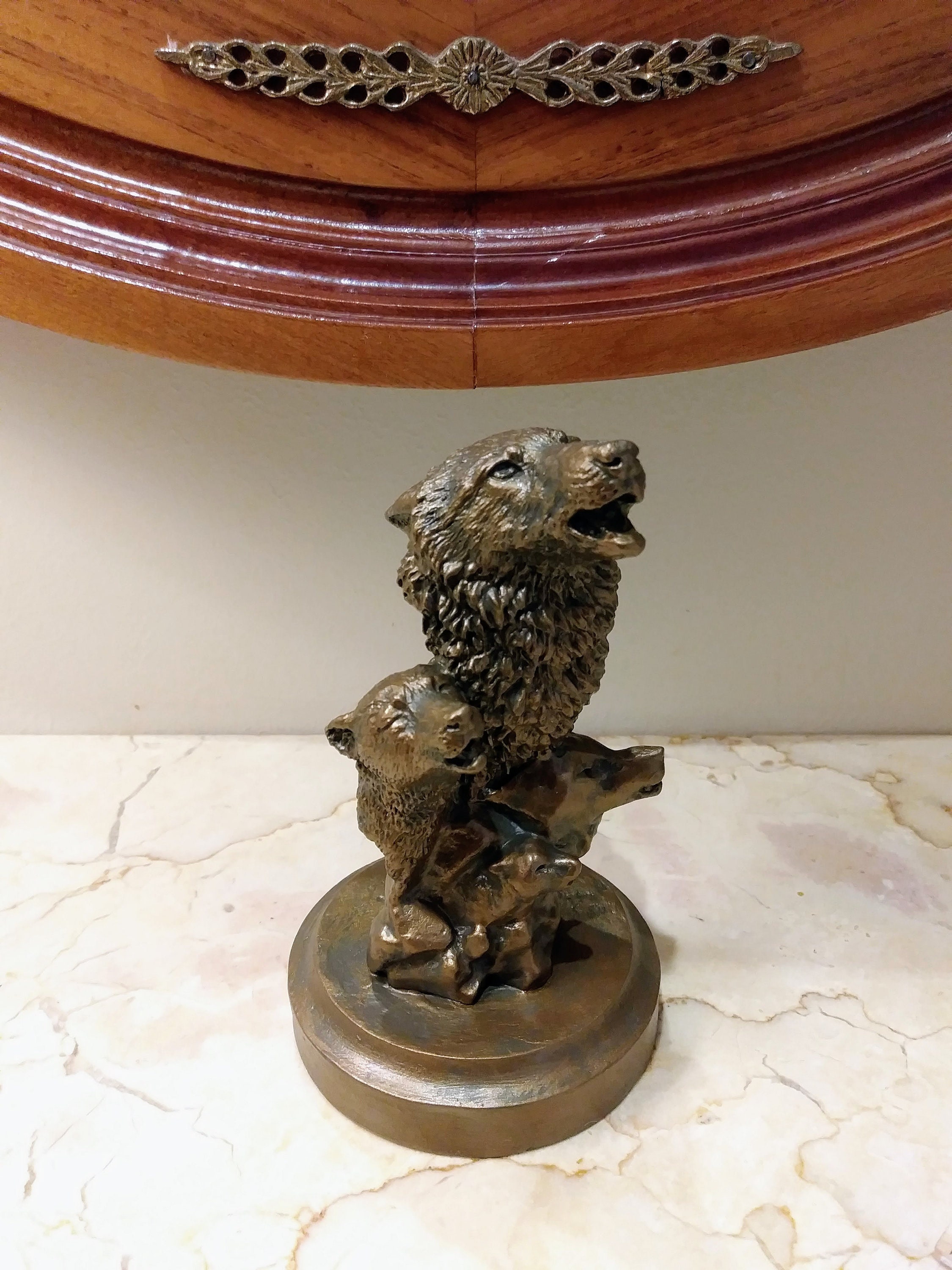 Small Wolf Statue & Statuette Wolf Pack Figurine Wolf and - Etsy