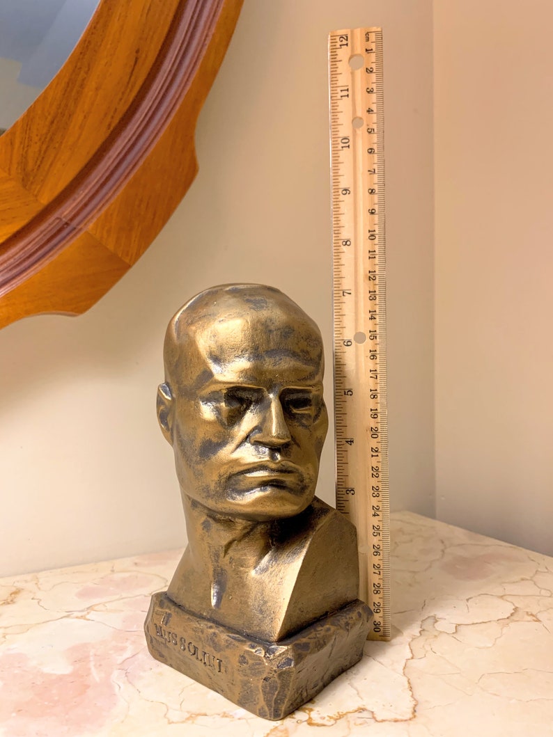 Benito Mussolini Statue Mussolini Statuette Mussolini Bust | Etsy