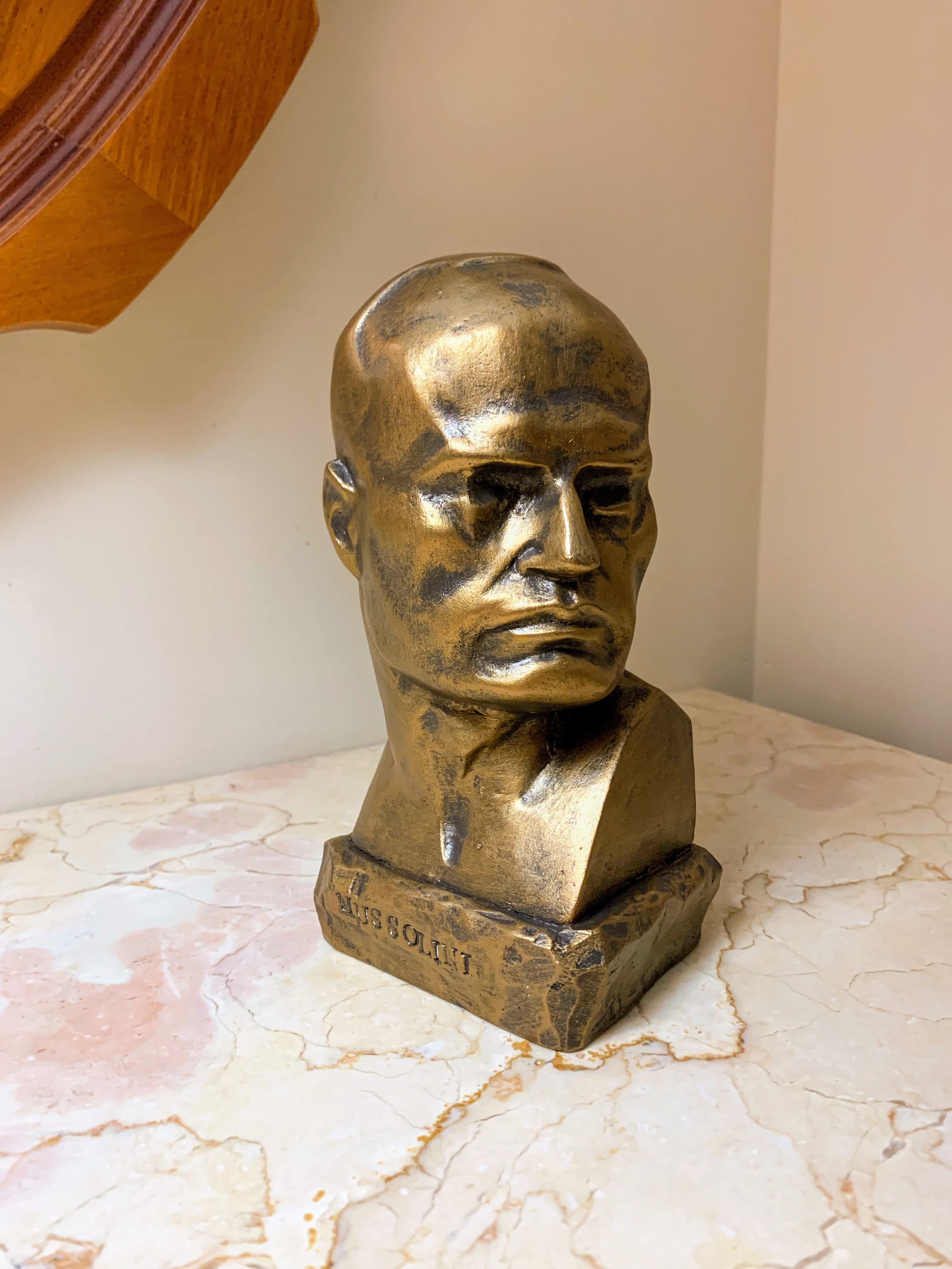 Benito Mussolini Statue Mussolini Statuette Mussolini Bust | Etsy Israel