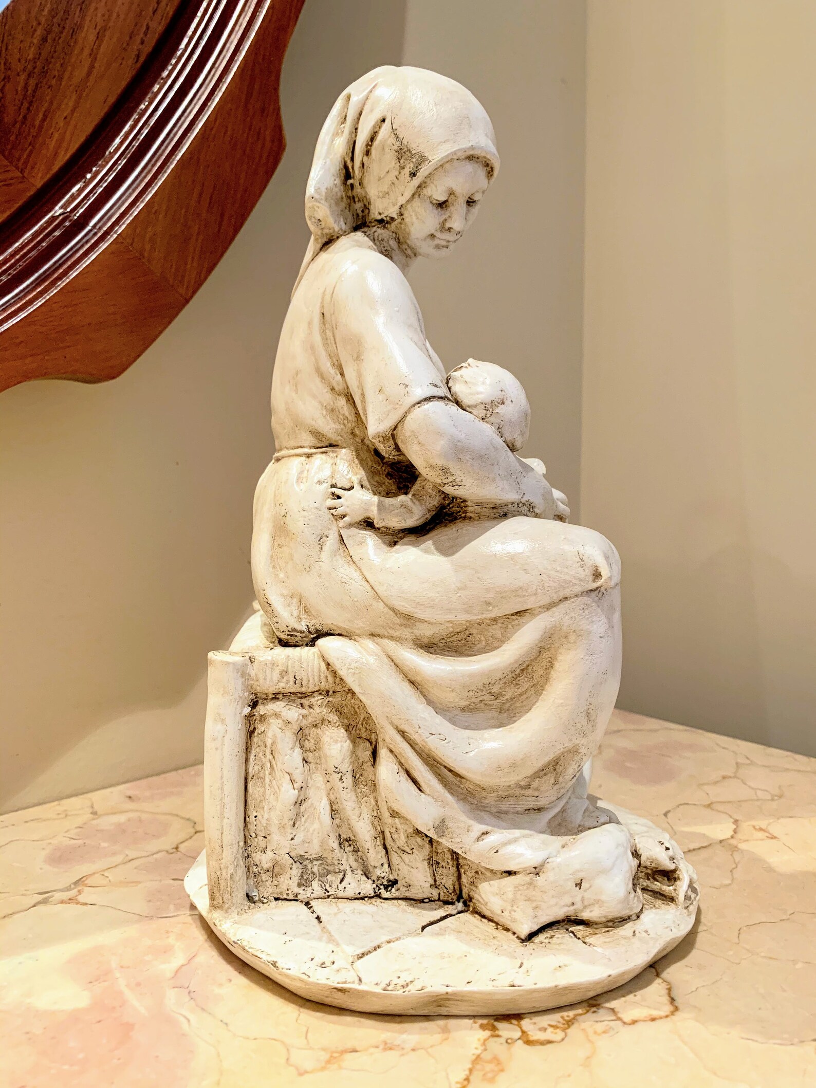 Nursing Mother Statue Breastfeeding Mother Statuette Mother | Etsy