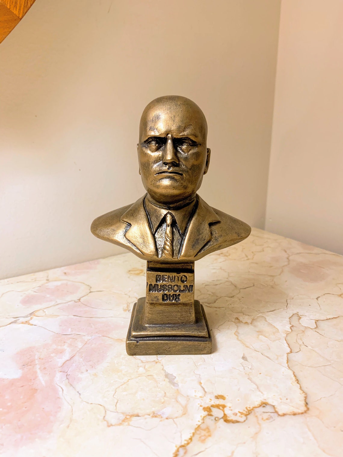 Benito Mussolini Bust Small Mussolini Statuette 6 | Etsy Ireland