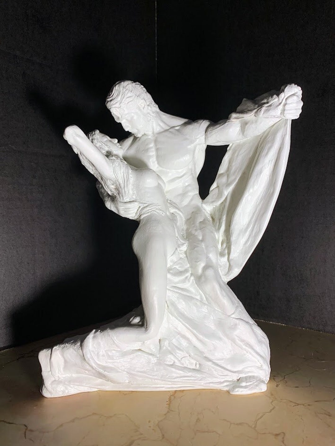 Eternal Love Statue, Lovers Sculpture, Couple Kiss, Italian Art, 10 ...