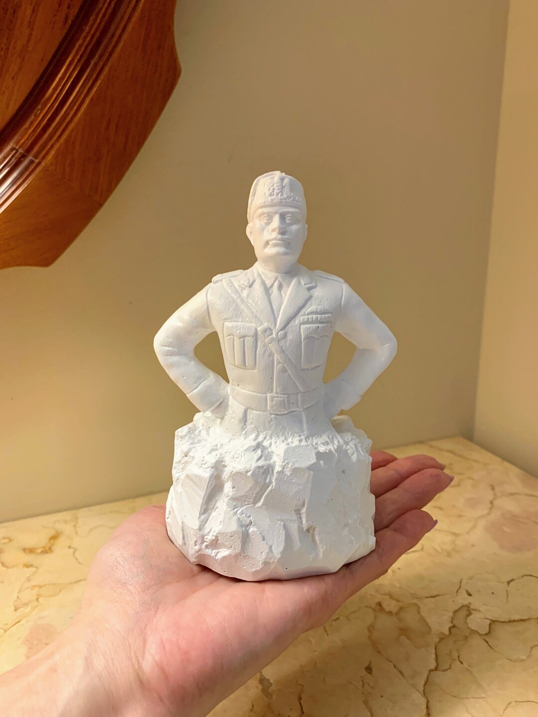 Small Mussolini Statue, Mussolini Statuette, 5.25", Mussolini Hands on ...