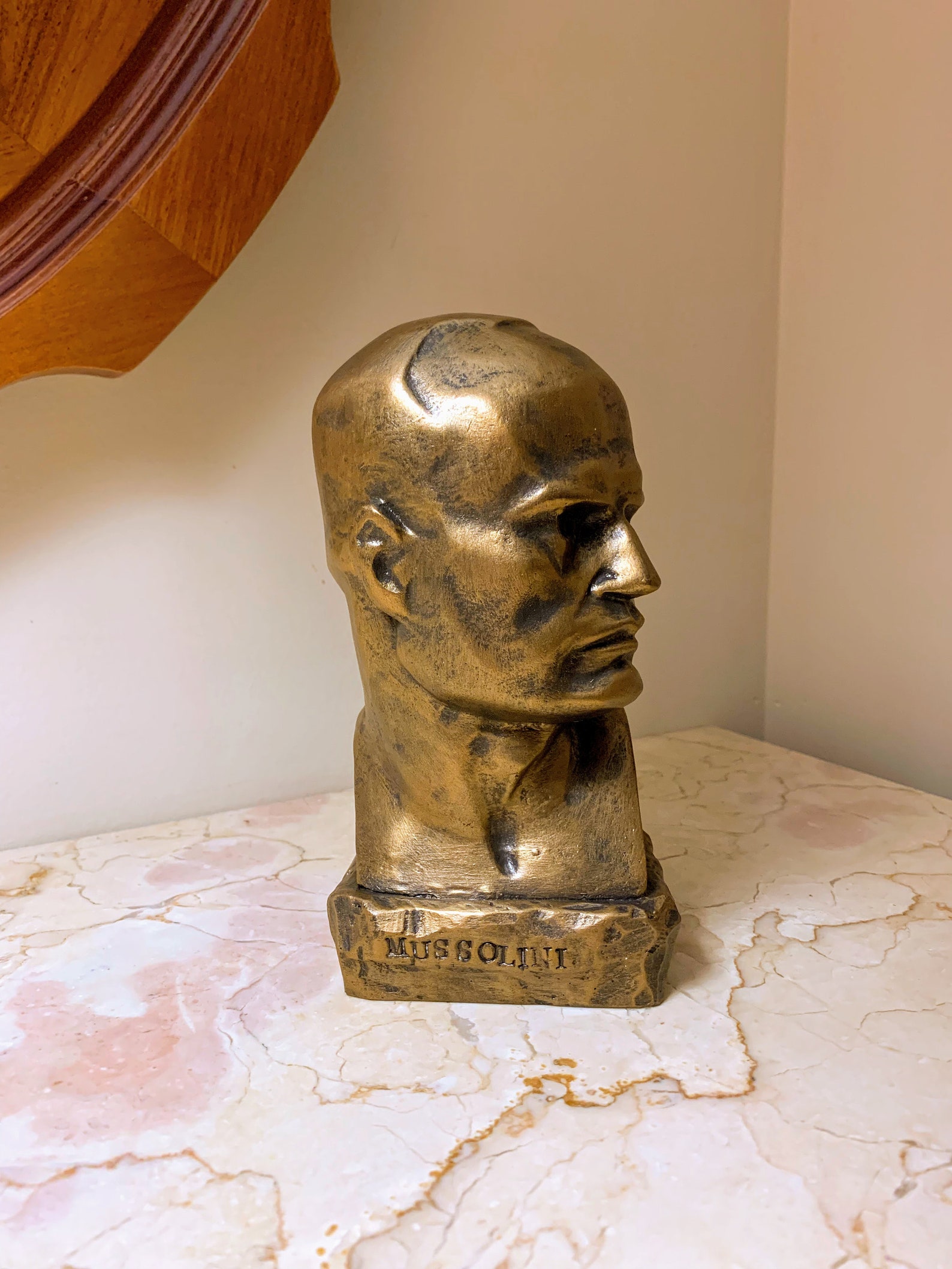 Benito Mussolini Statue Mussolini Statuette Mussolini Bust | Etsy UK