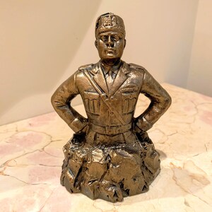 Benito Mussolini Statue, Mussolini Statuette, Mussolini Hands on Hip ...