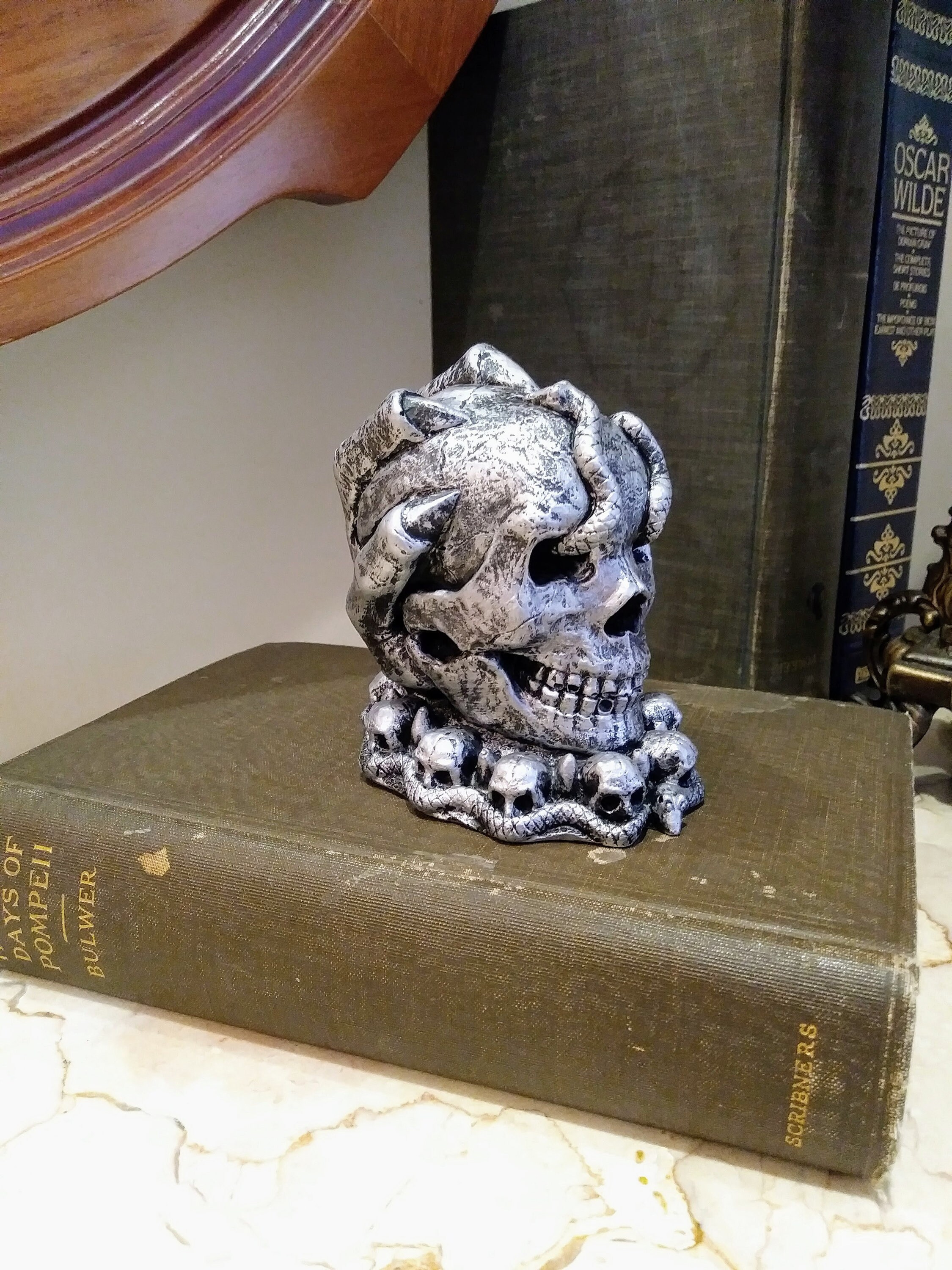 Small Skull Head Statue Skeleton Head Statuette Skull - Etsy