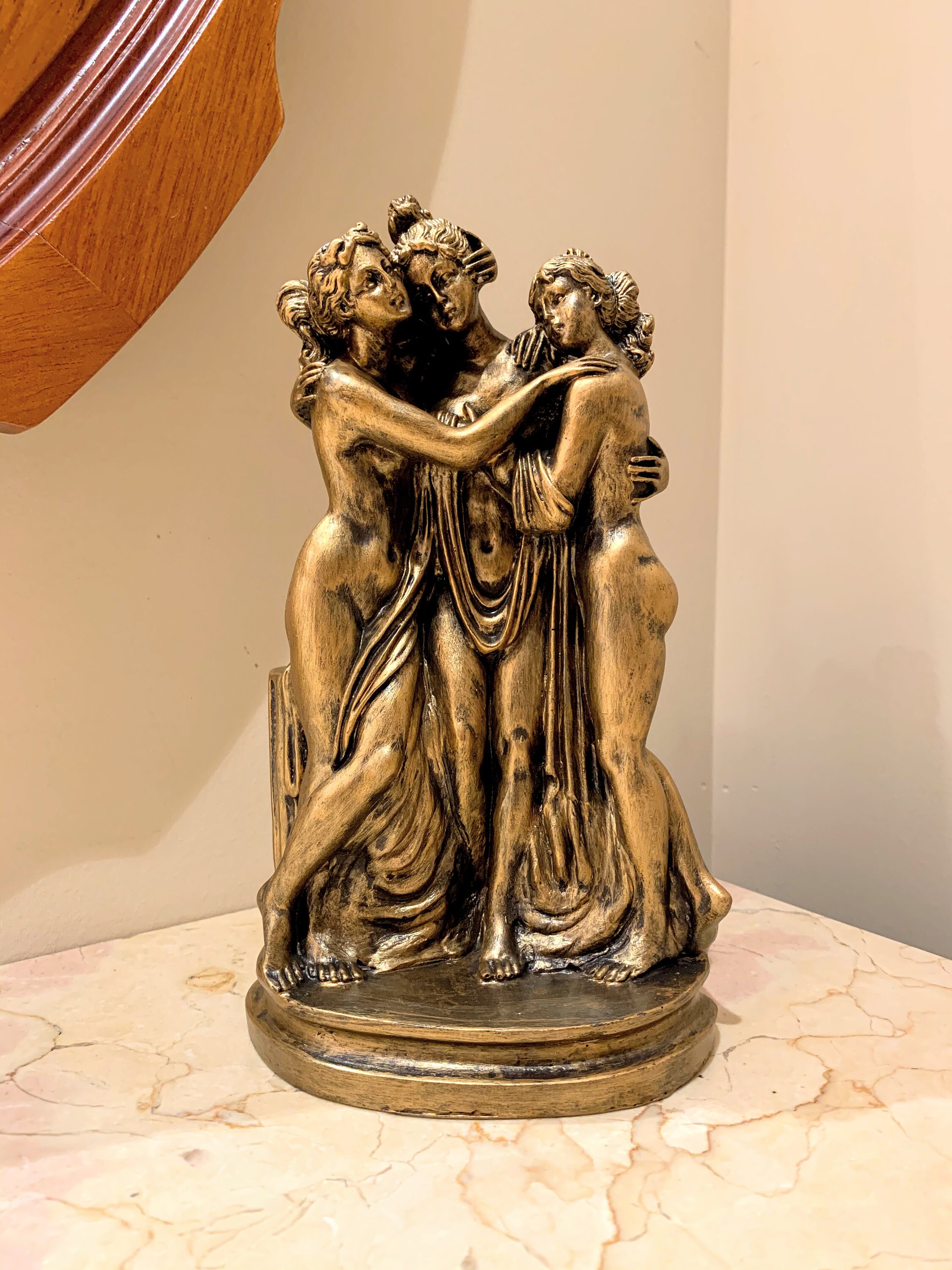 Nude Women Statue And Statuette Nude Women Figurine The Three Etsy