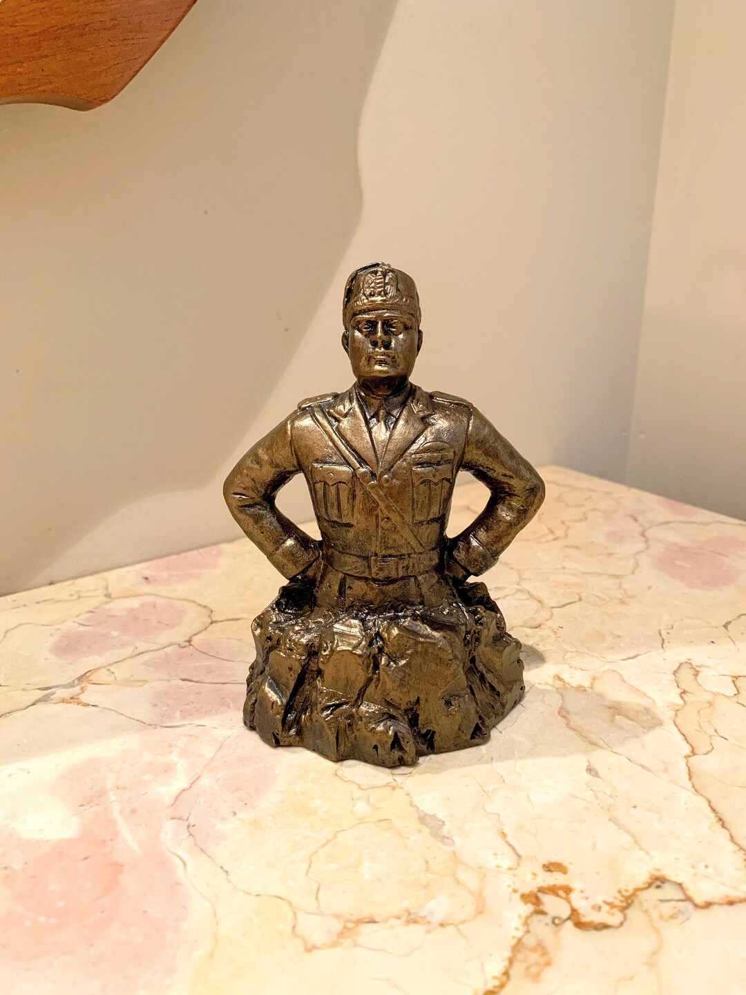 Benito Mussolini Statue, Mussolini Statuette, Mussolini Hands on Hip ...