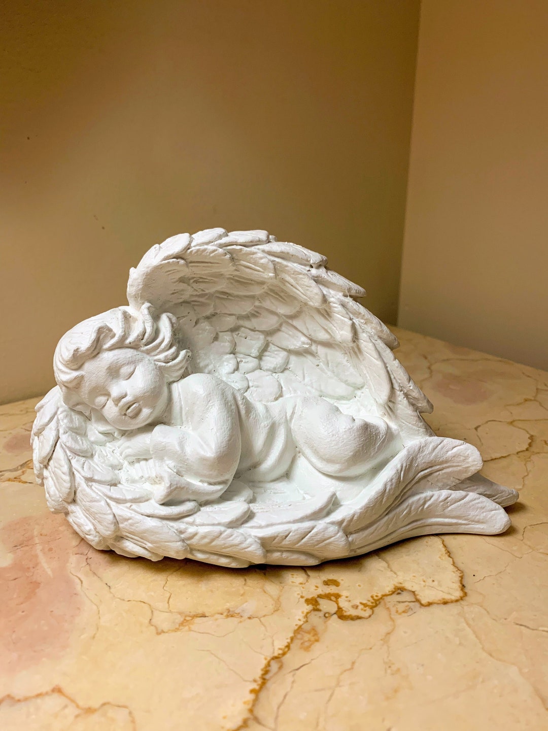 Sleeping Baby, Angel Statuette, Sleeping Cherub Figurine, Angel Art ...