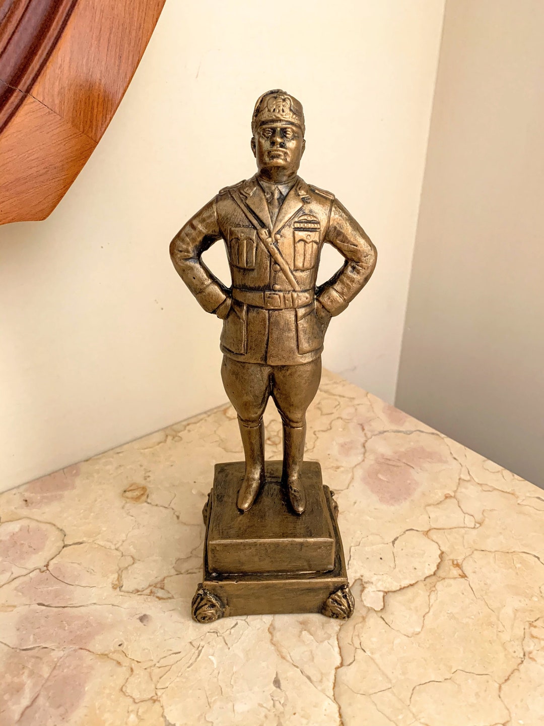 Benito Mussolini Statue, Mussolini Statuette, WW2, Mussolini Hands on ...