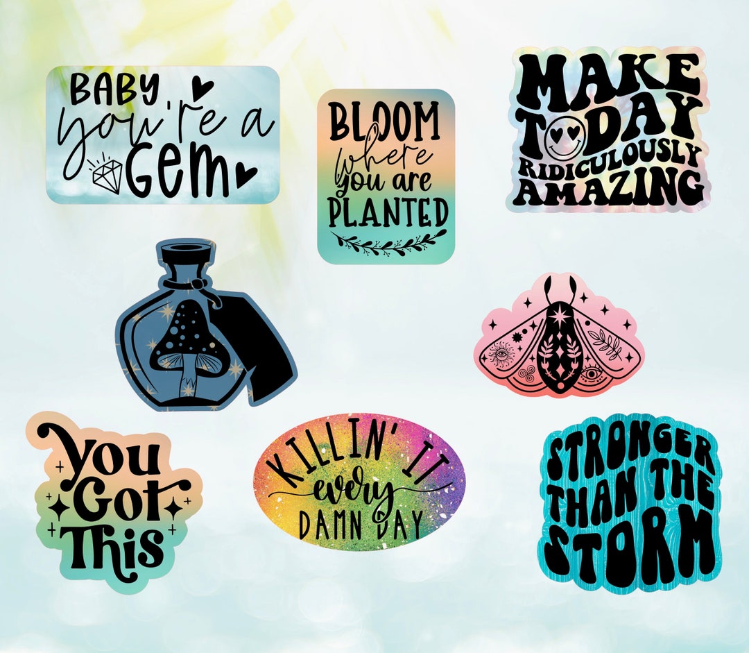 2 Inspirational Quotes Sticker 8 Pack Bundle - Etsy