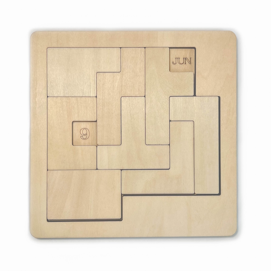 Large Daily Calendar Puzzle solid Wood for Coffee Tables - Etsy