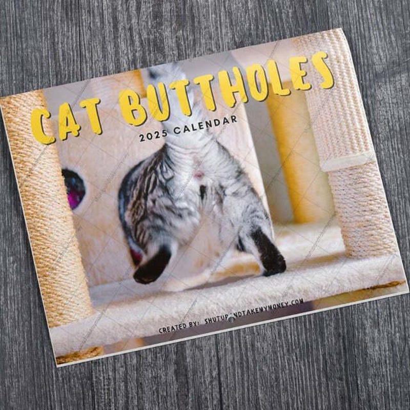 Butt Calendar - Etsy