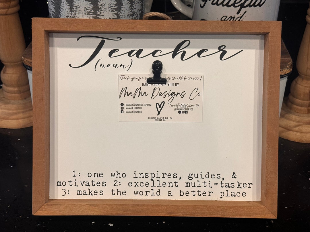 Teacher Gift / End of School Year Gift / Teacher Photo Frame / Teacher ...