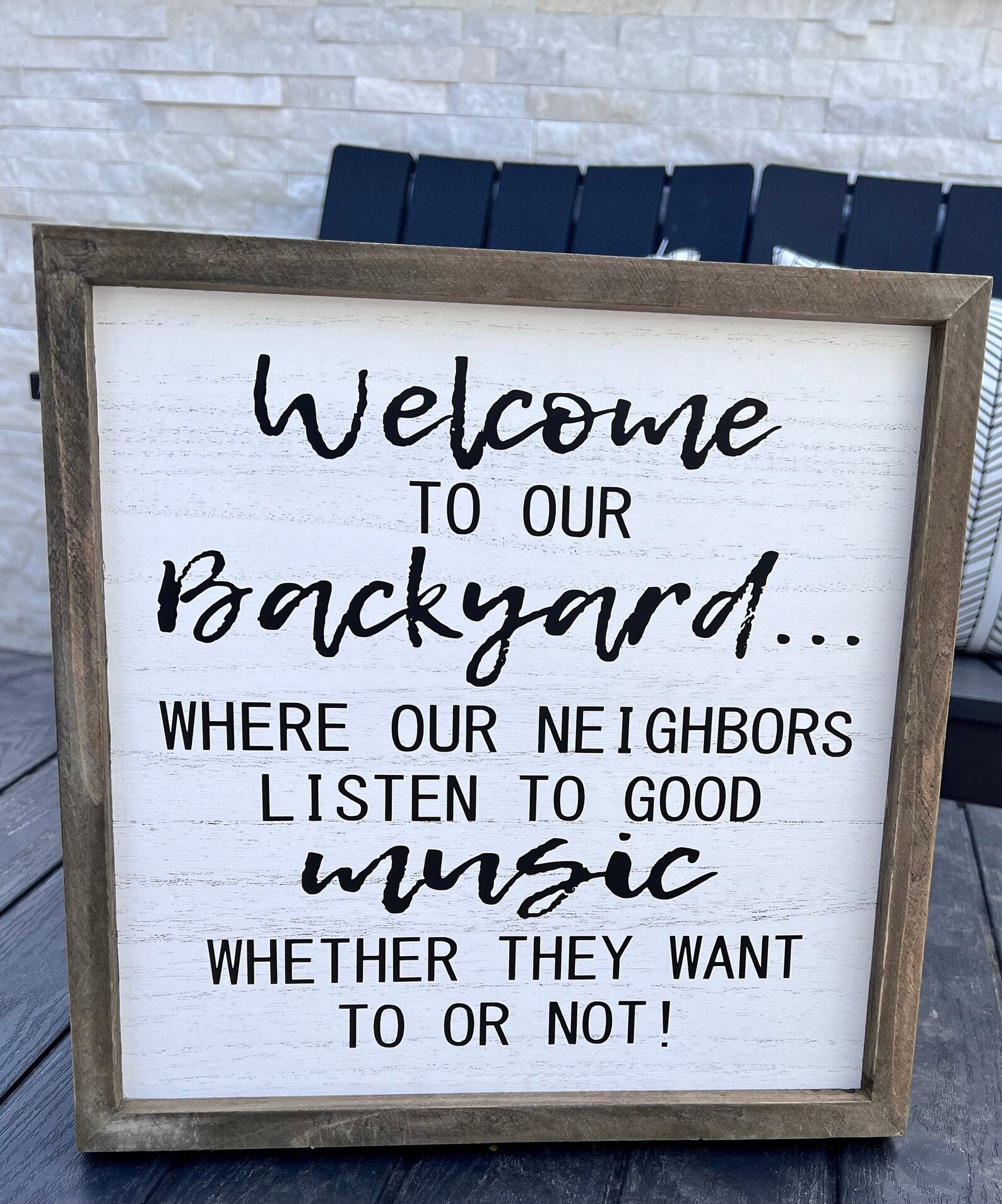 Backyard Decor / Welcome to Our Backyard Sign / Wood Backyard | Etsy