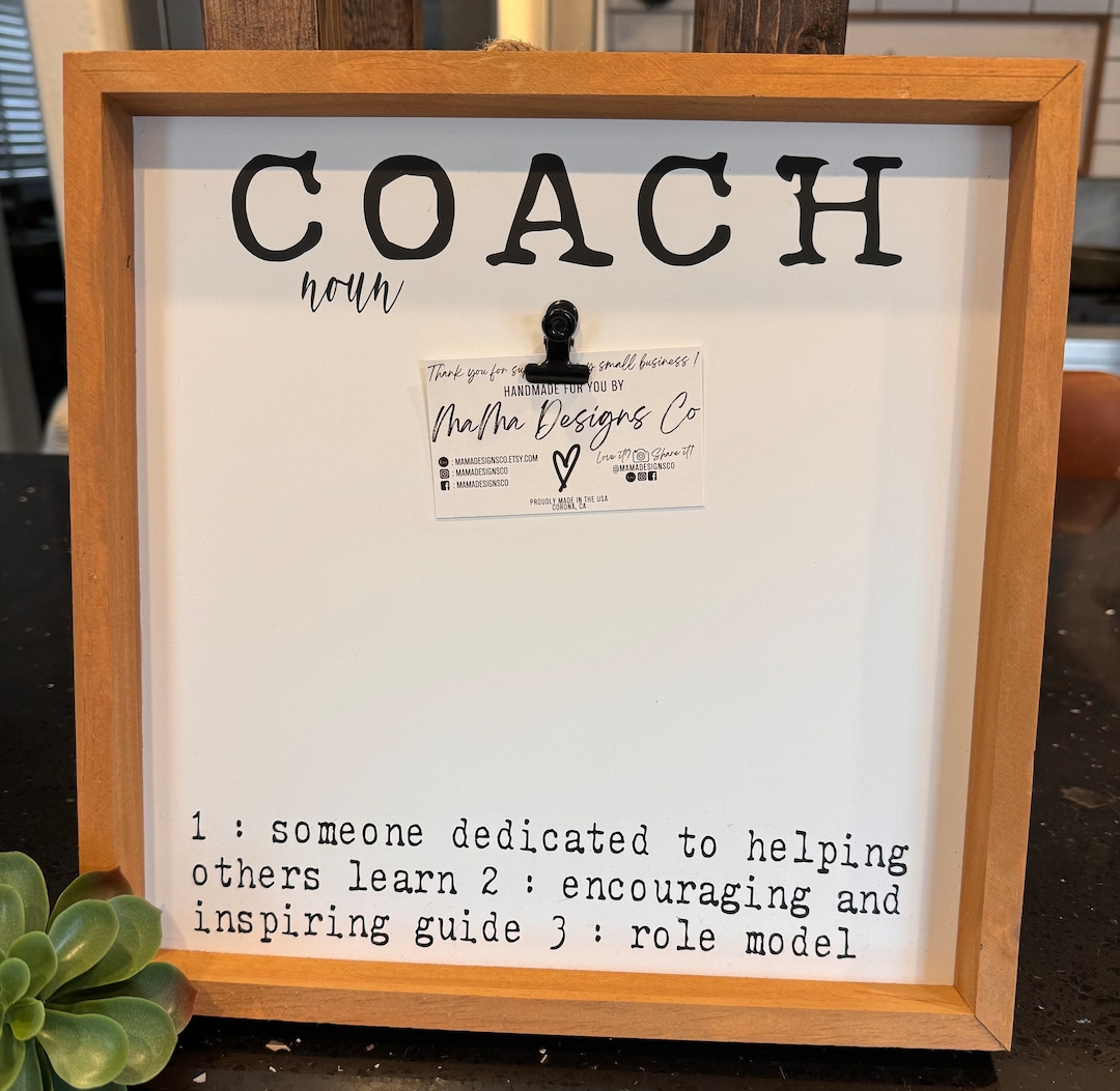 Coach Gift / Coach Frame - Etsy