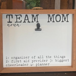 Team Mom Gift / Team Mom Frame / End of Season Gift / Coach Gift - Etsy
