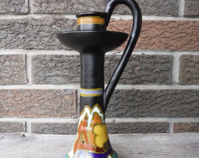 Rare Vintage Gouda Handle Candle Holder / Candle Stick With Original ...