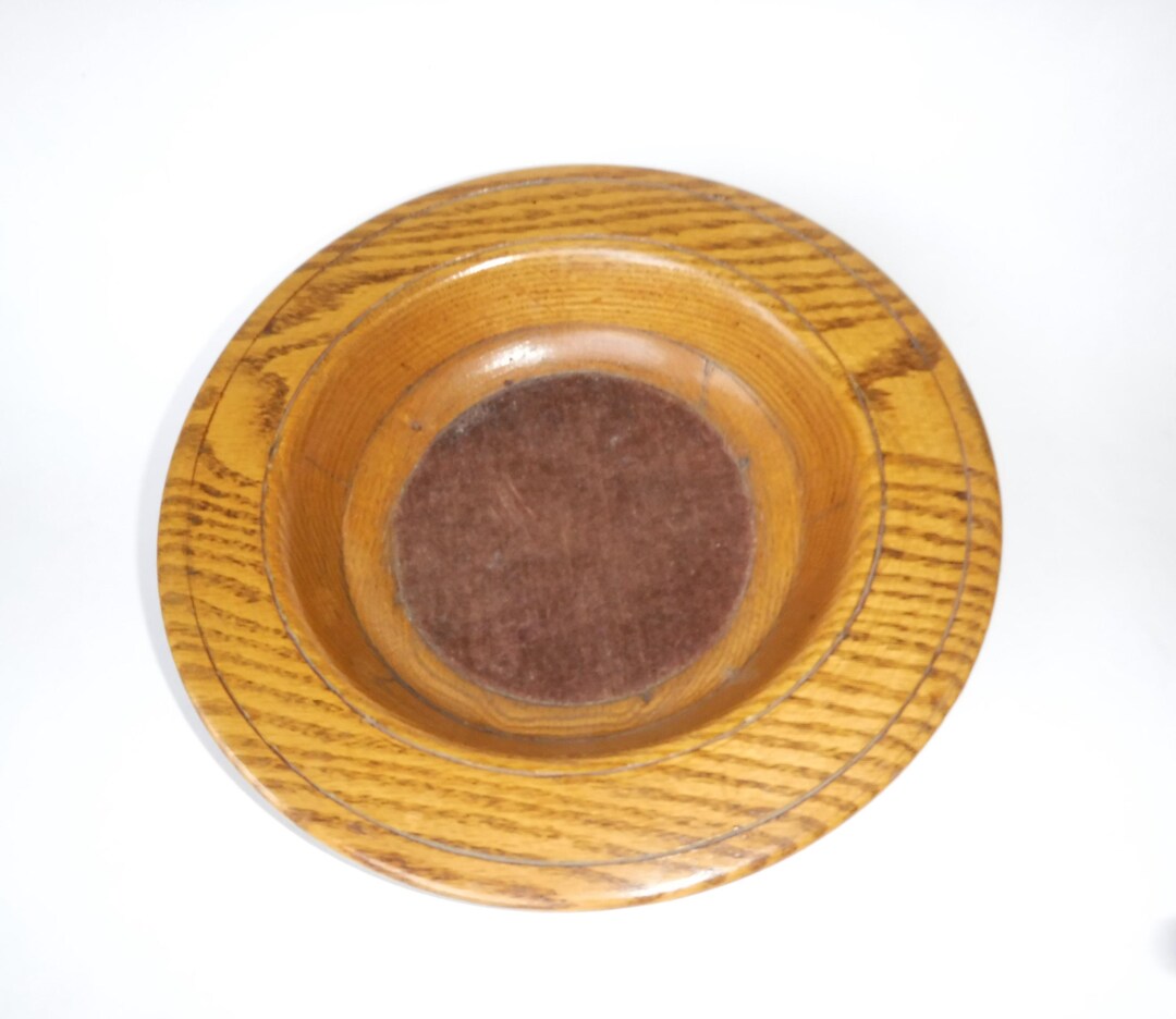 Antique Church Oak Wood / Felt Collection Plate - Etsy