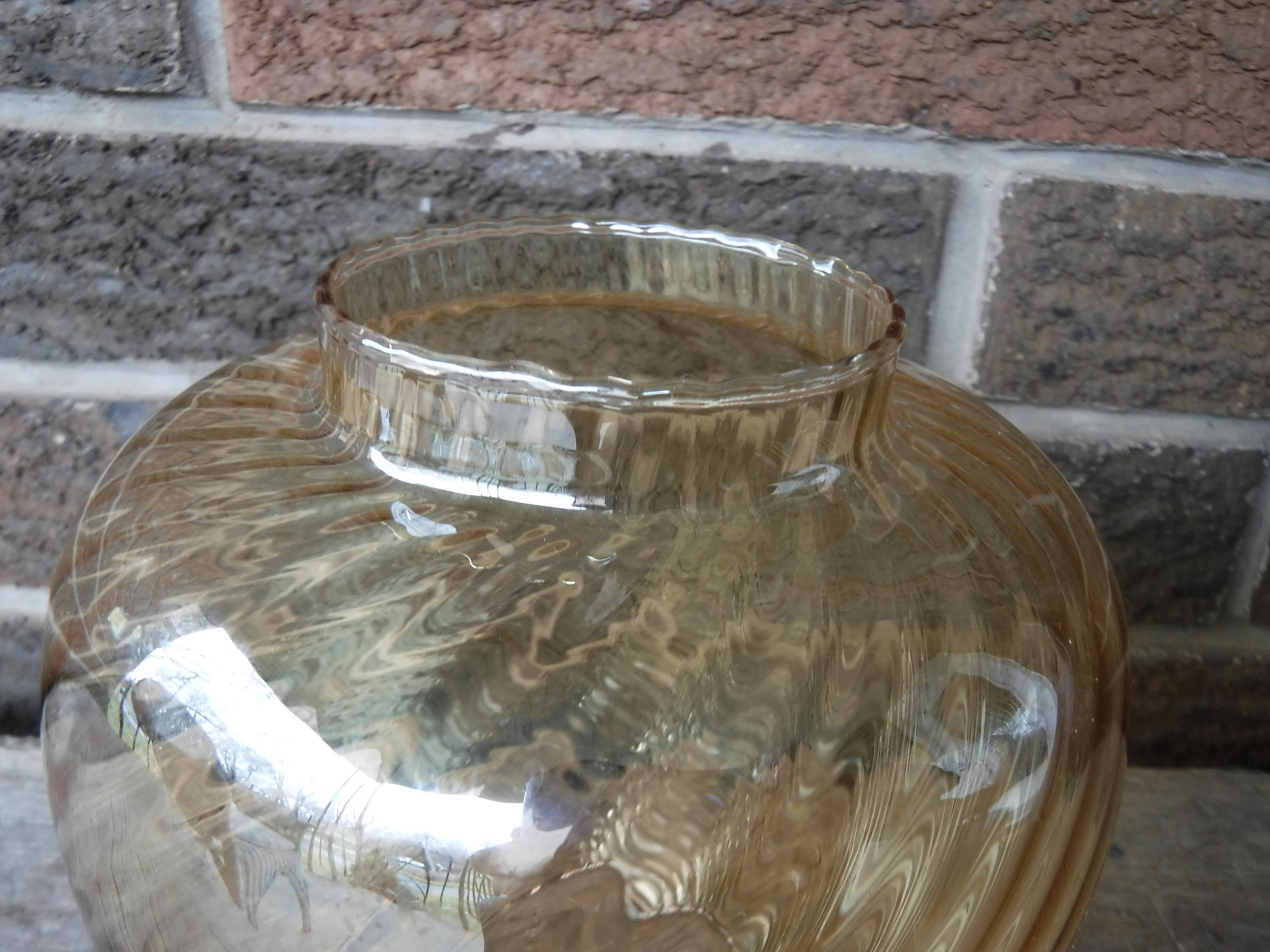 Amber Glass Light Lamp Shade - Etsy