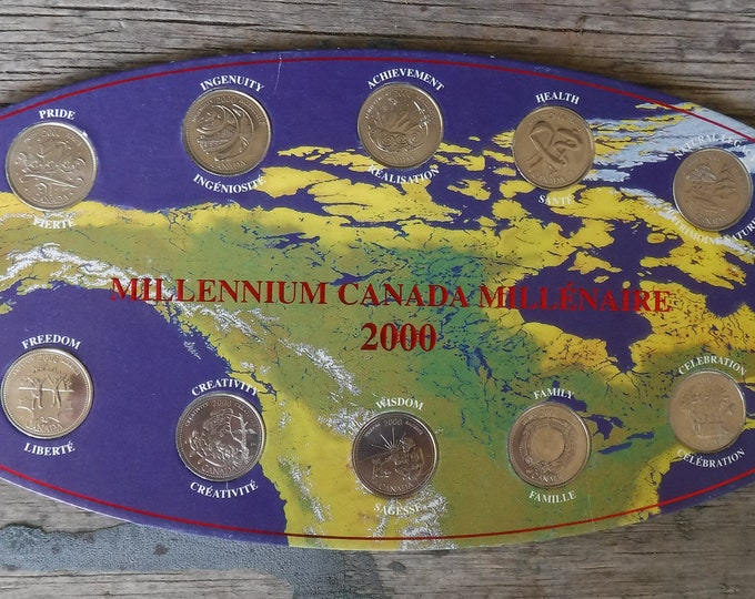 2000 Topographic Map of Canada Millennium Quarter Oval Collector Coin ...
