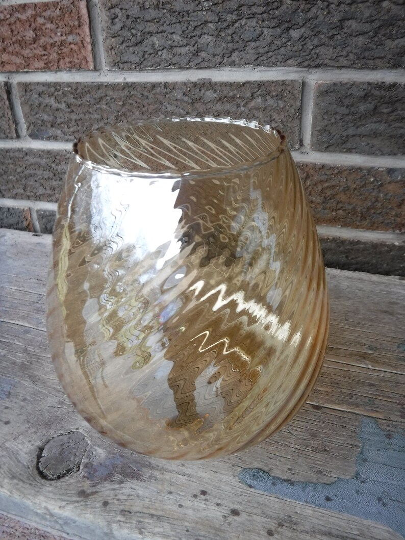 Amber Glass Light Lamp Shade - Etsy