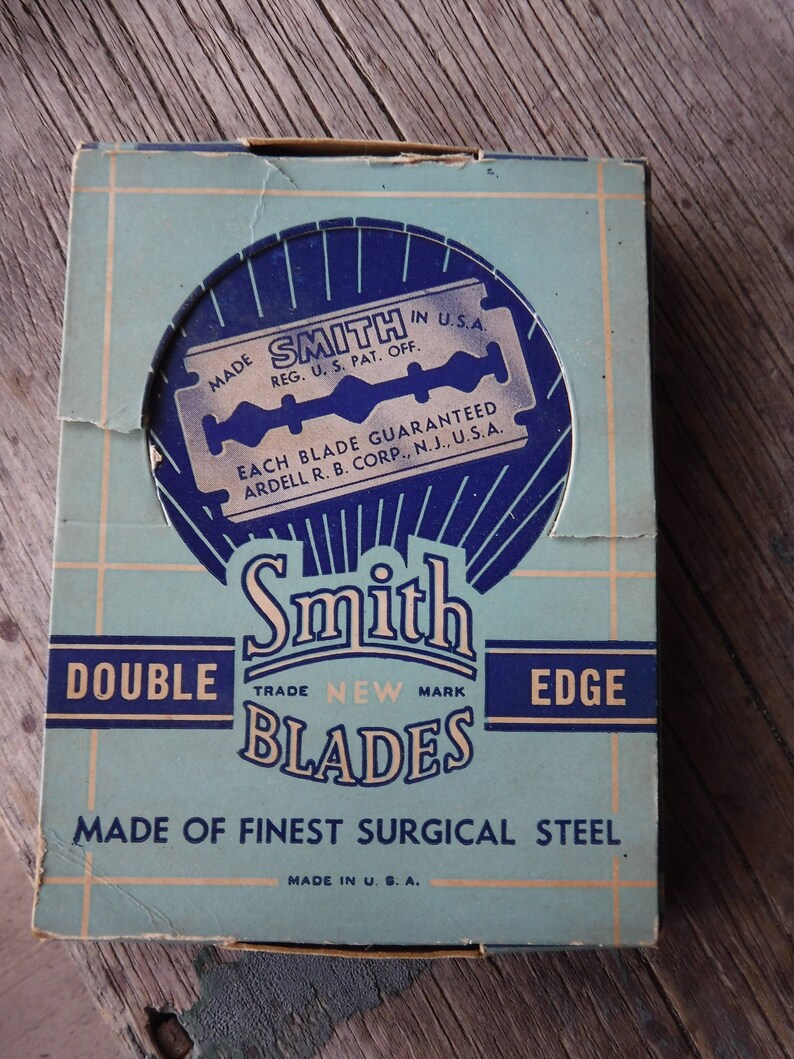 Vintage Smith Double Edge Store Display Box Razor Blades - Etsy